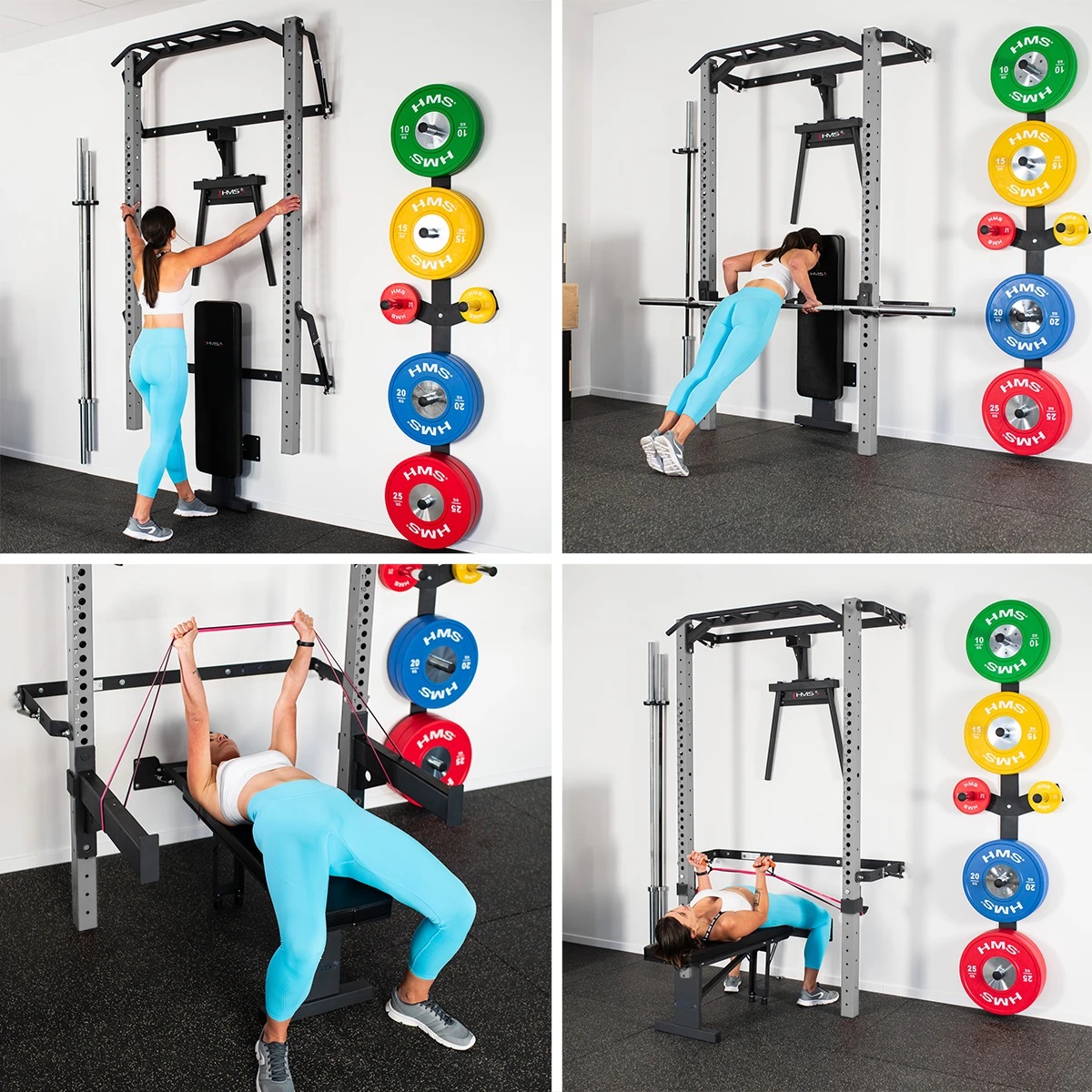 Multifunctional Foldable Wall Rack HMS KLT22 | Fitness.com.hr Web Shop