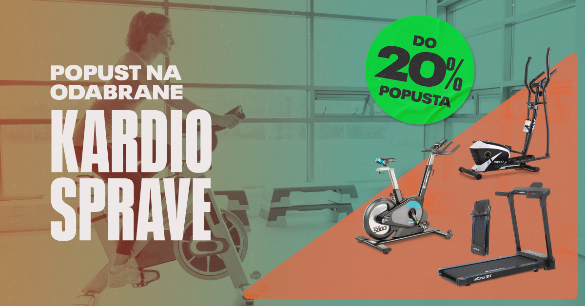 Do 20% popusta na odabrane kardio fitness sprave