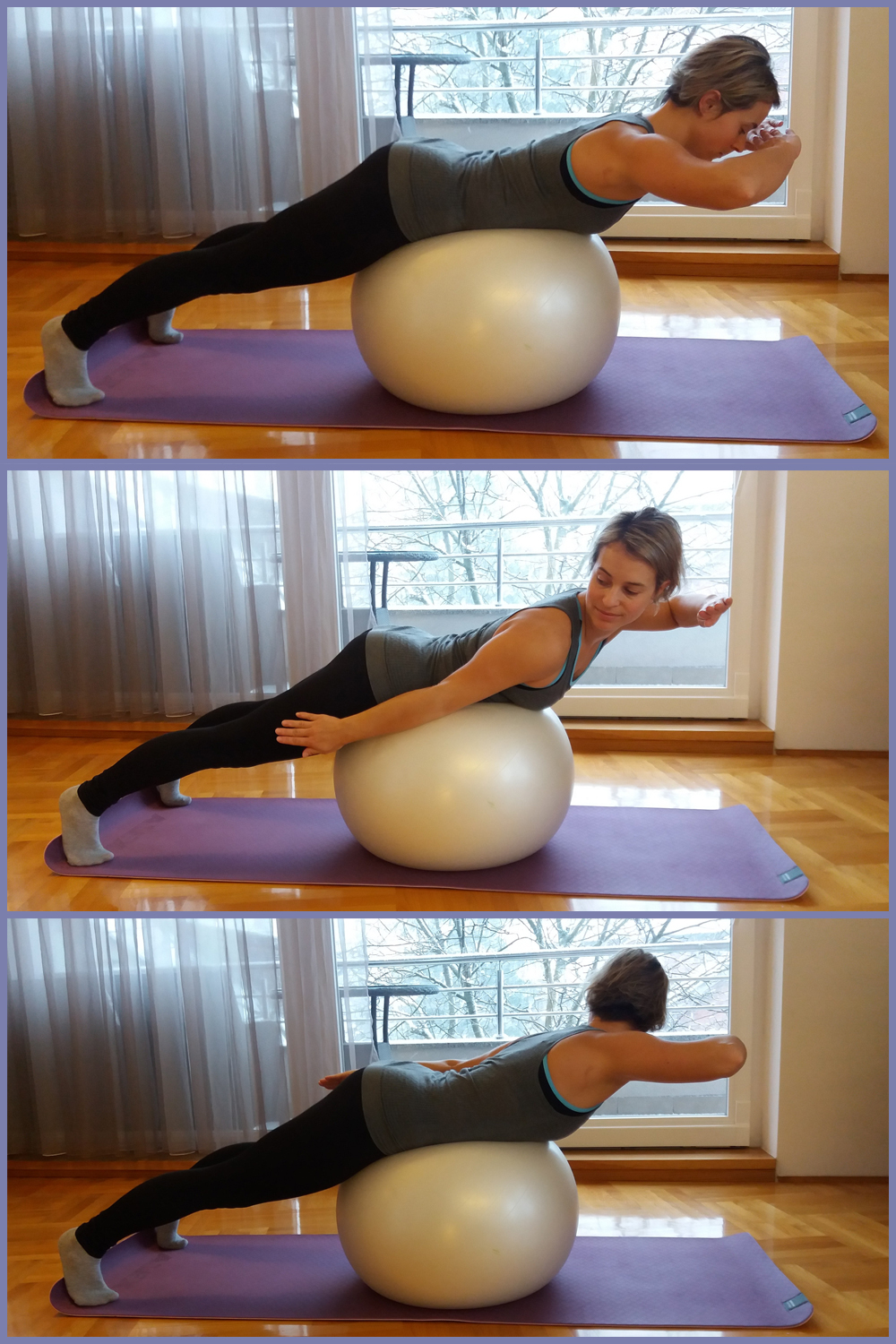 Osnažite leđa na velikoj lopti – kućni trening | Fitness.com.hr