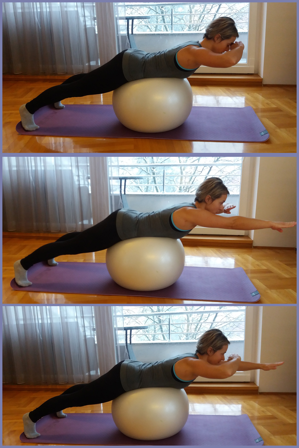 Osnažite leđa na velikoj lopti – kućni trening | Fitness.com.hr