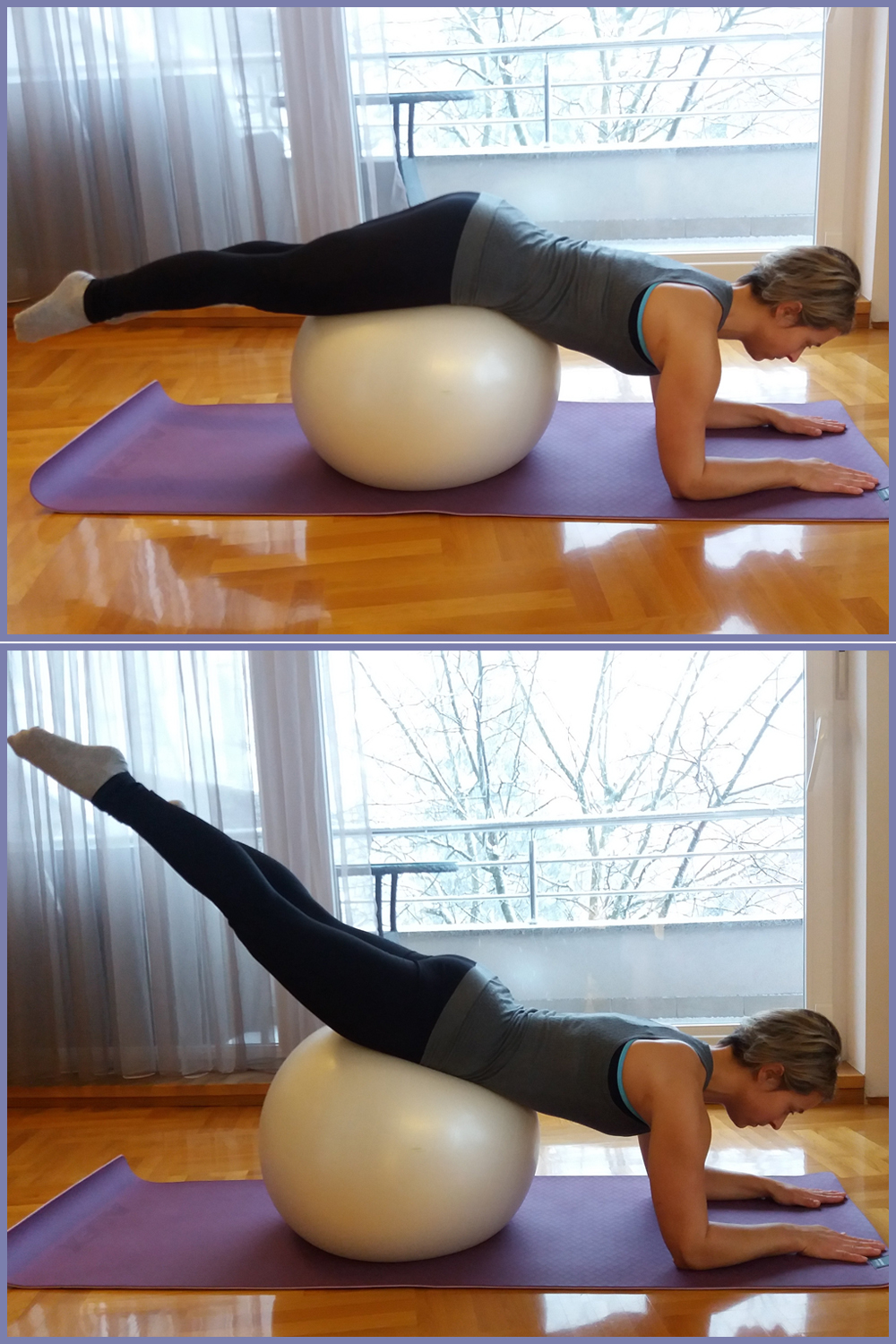 Osnažite leđa na velikoj lopti – kućni trening | Fitness.com.hr