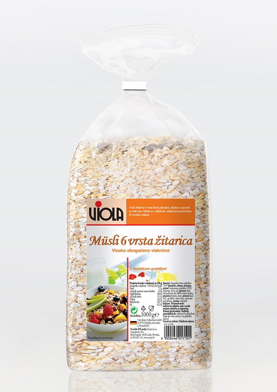Müsli 6 vrsta žitarica - 1 kg | Fitness.com.hr Web Shop