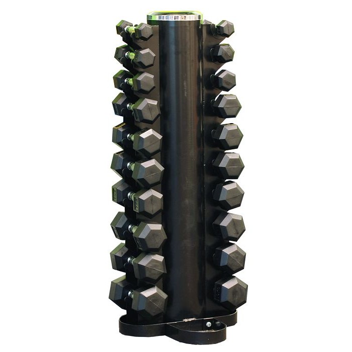 Komplet heks. gumiranih bučica 1-10 kg sa stalkom (10 pari) | Fitness ...