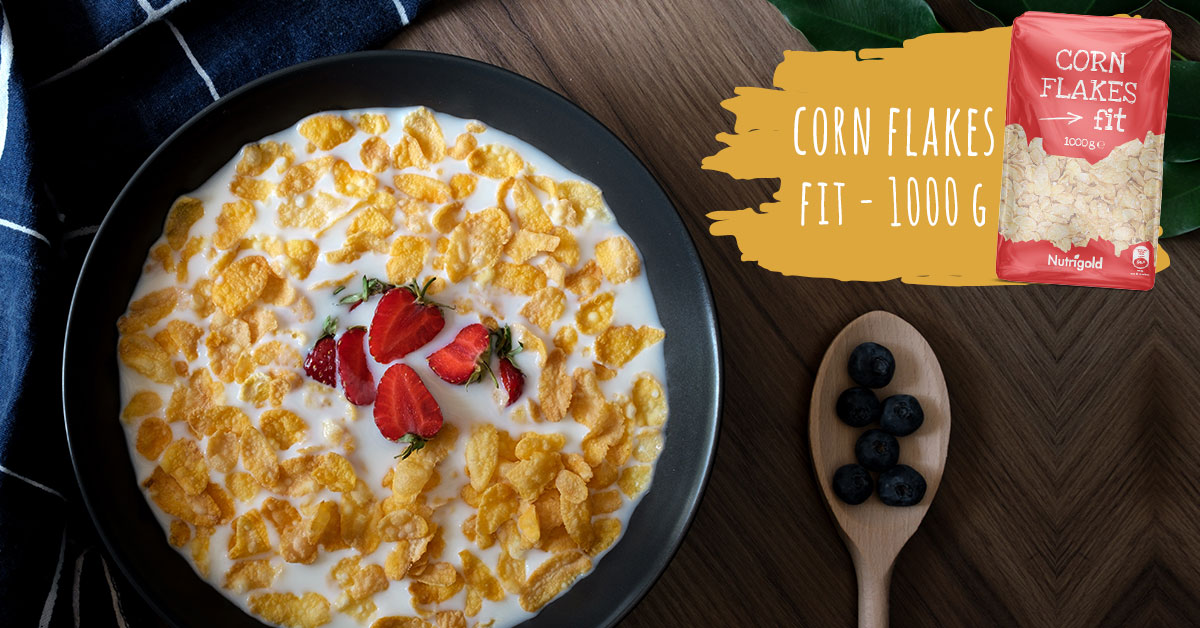 Cornflakes Fit bez dodanog šećera - 1000 g | Fitness.com.hr Web Shop